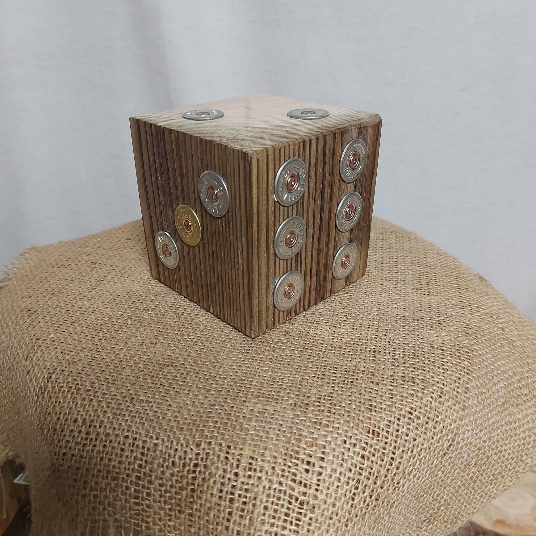 10cm Square Wooden Shotgun Cap Dice Paper Weight - Etsy UK