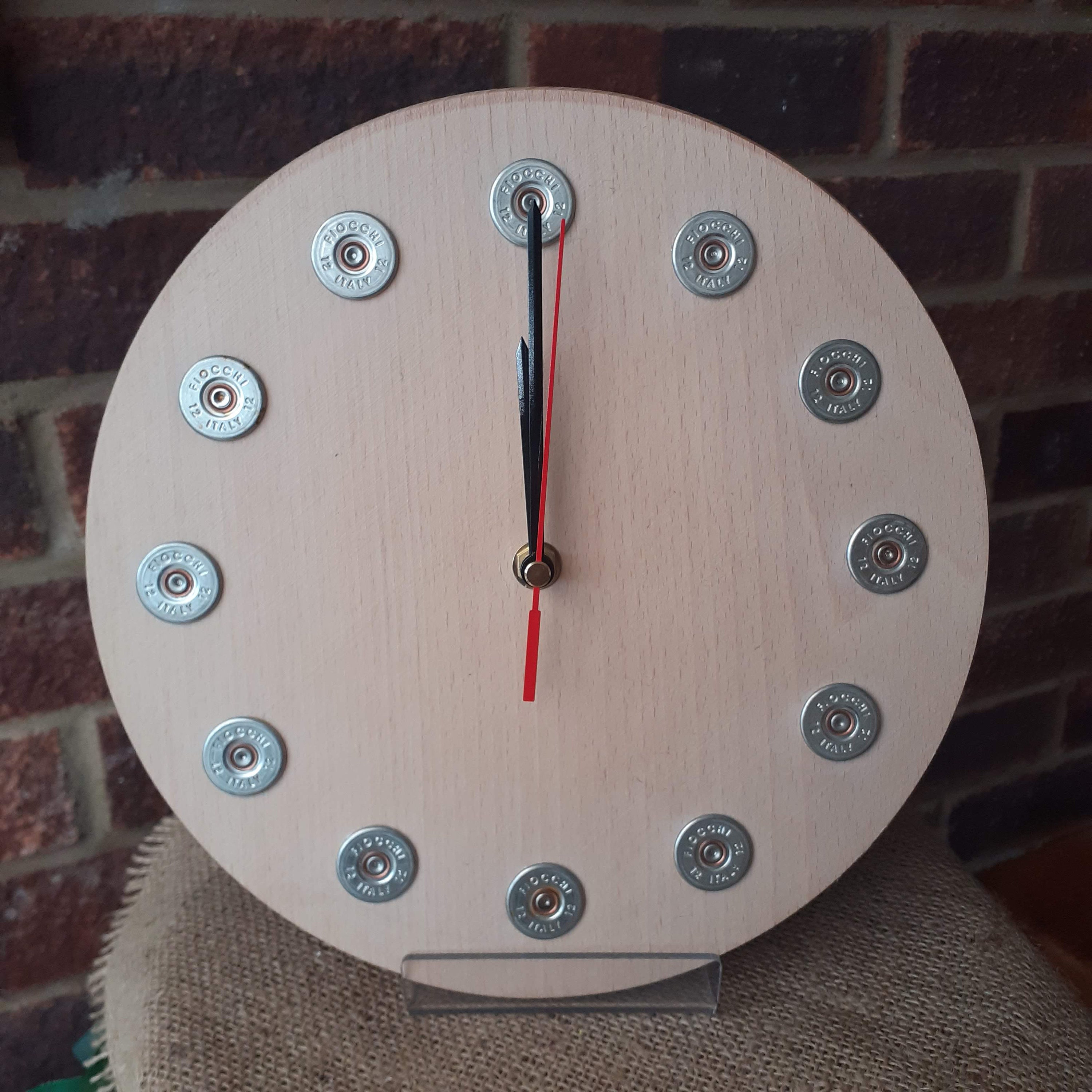 Unusual Handmade Shotgun Cartridge Cap Clock 25cm - Etsy Norway