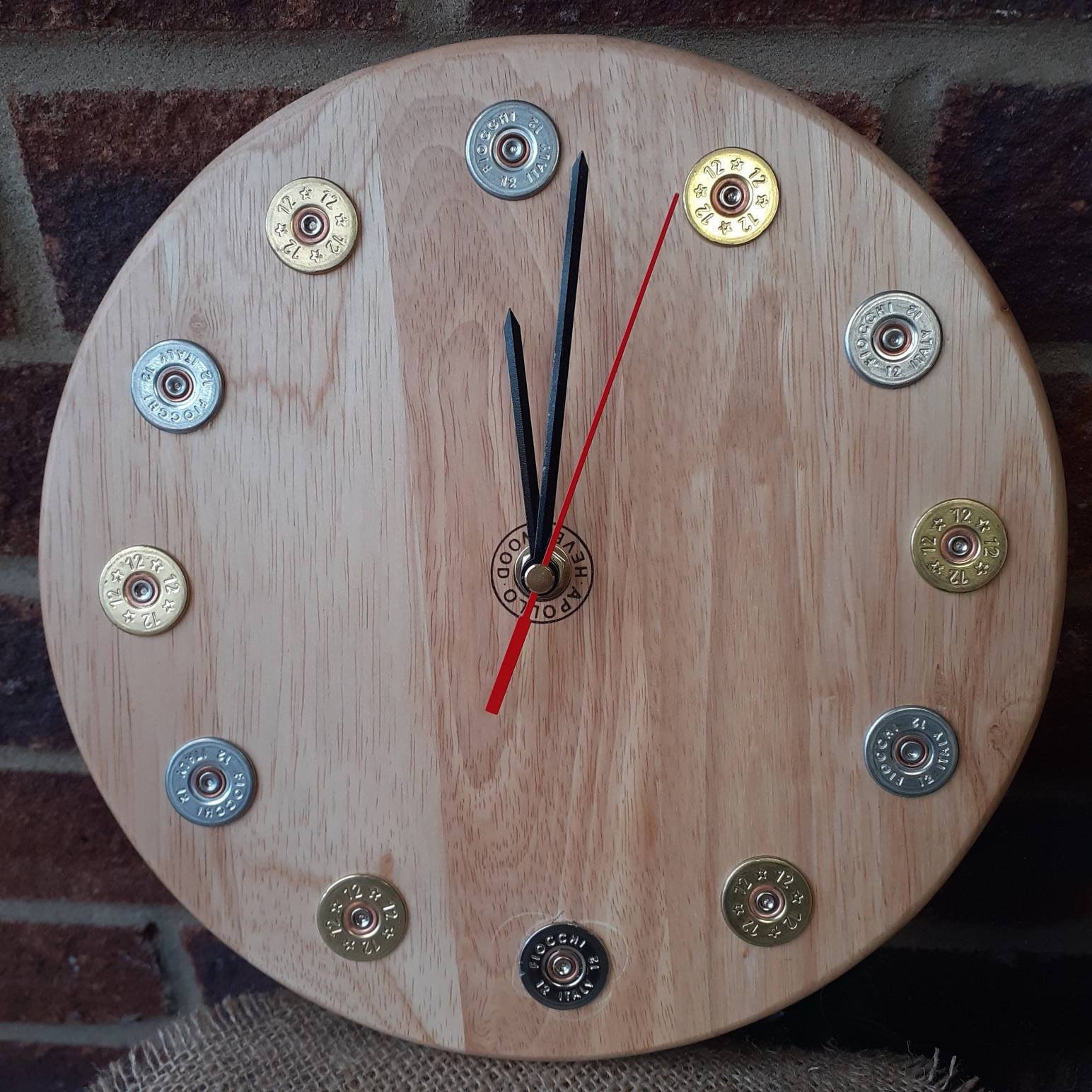 Unusual Handmade Shotgun Cartridge Cap Clock 25cm - Etsy Norway