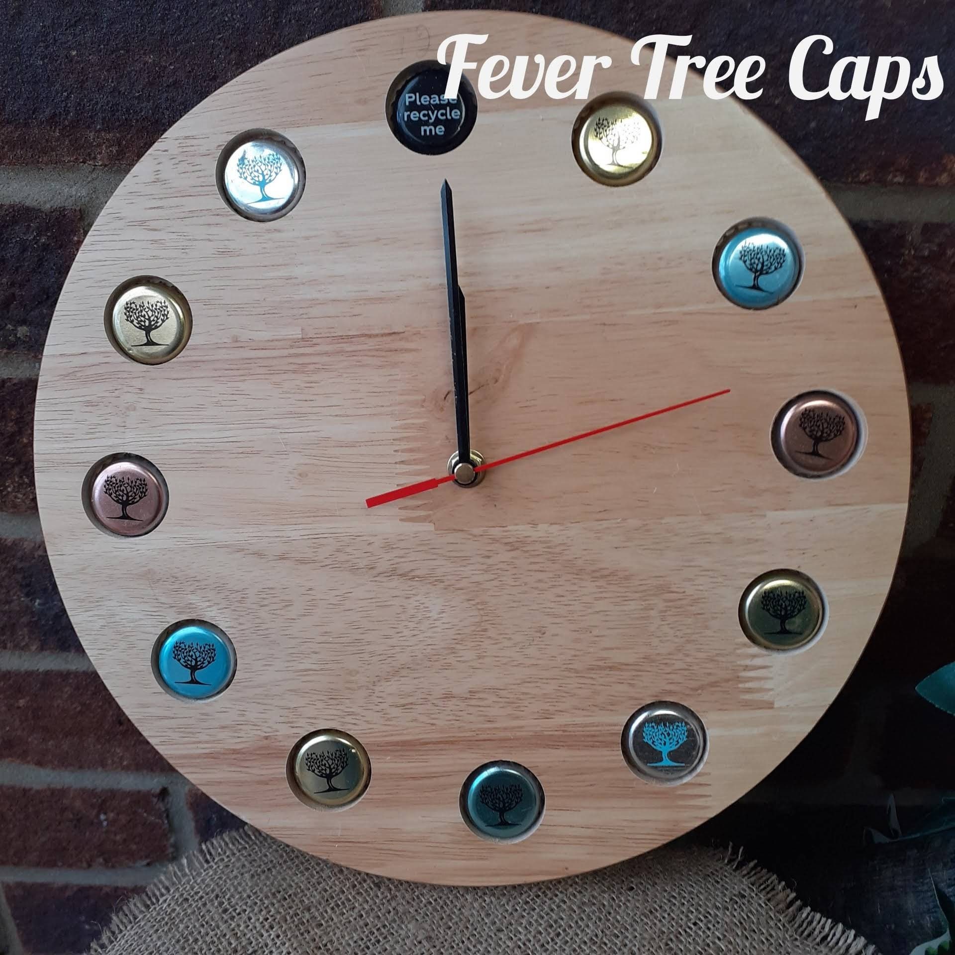 Unusual 25cm Wooden Bottle Cap Clock, Beer Caps, Cava Caps Wine Caps - Etsy