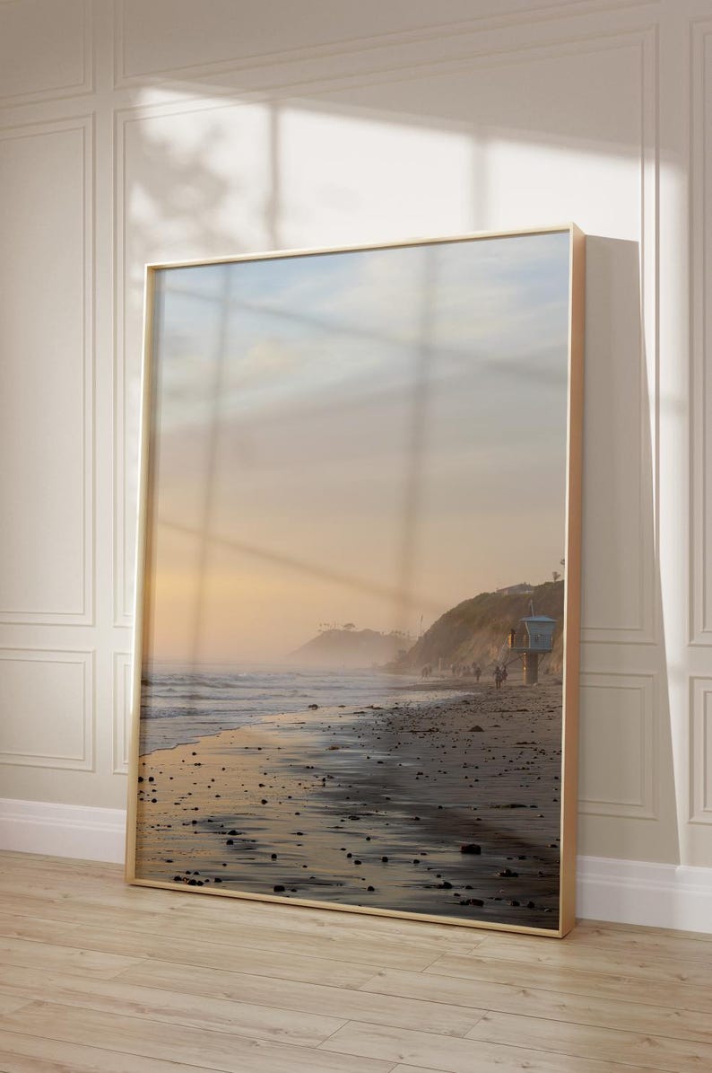 Misty Coast Digital Download, Pastel Sunset Surf, Coastal Decor ...
