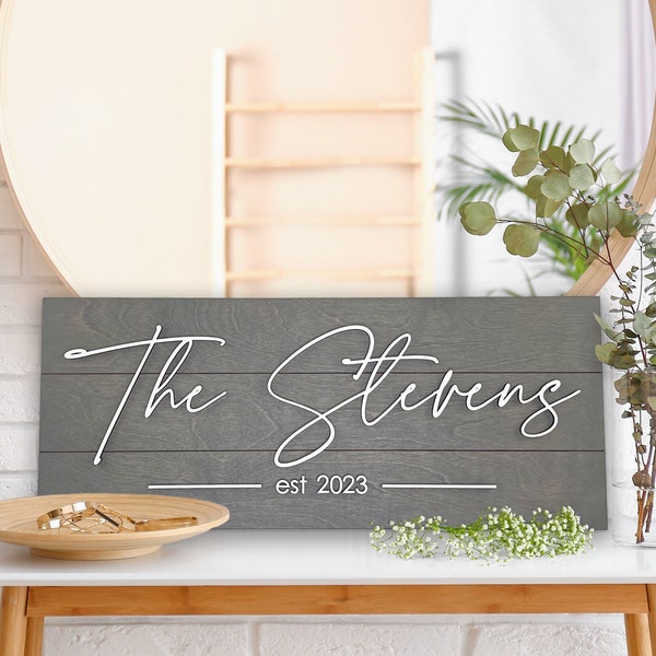 Last Name Framed - Etsy