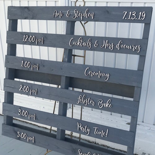 DIY Wedding Decor / Alternative Wedding Program Sign / Bridal | Etsy