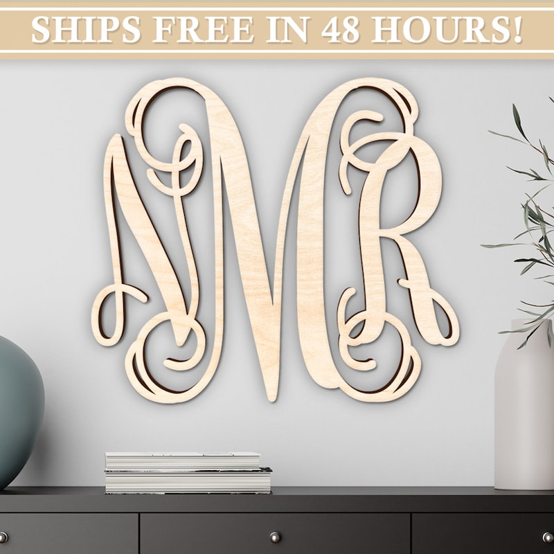 Wooden Monogram - Etsy