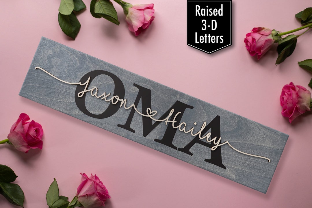 Oma Mothers Day Gift | Oma Omi Sign | Gift for Oma | Rustic Sign for ...