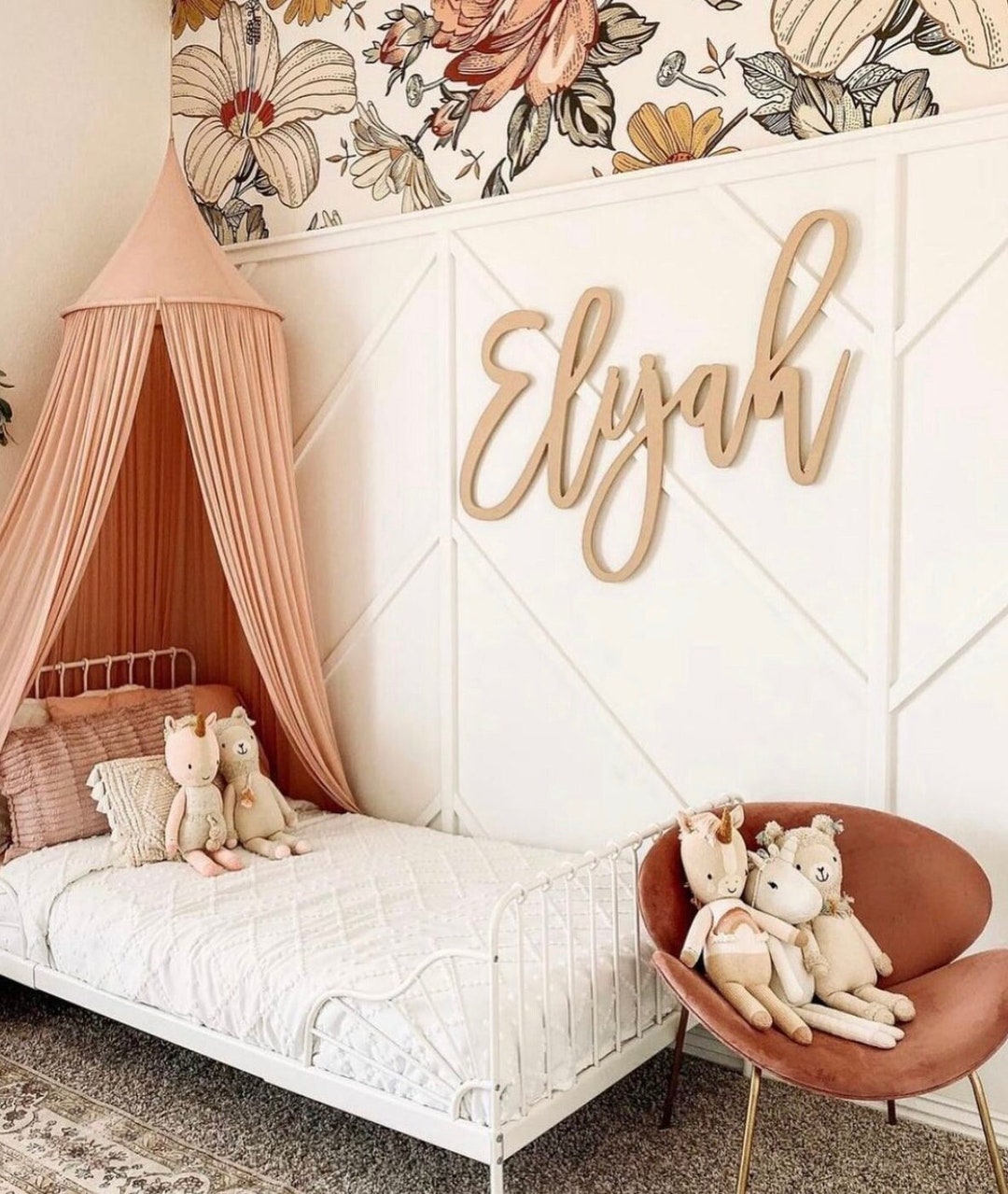 Custom Wood Name Sign for Nursery Girl, Boy, Over Crib Sign, Baby Name ...