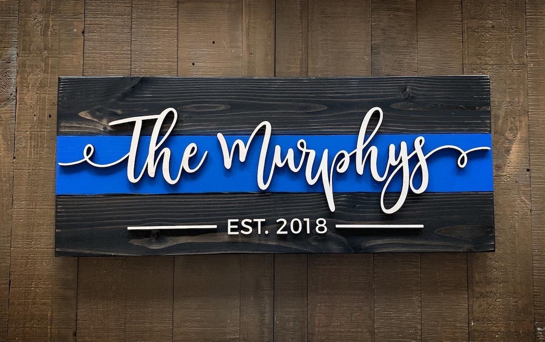 Police Sign / Police Officer Gifts / Last Name Sign / Pallet Sign ...