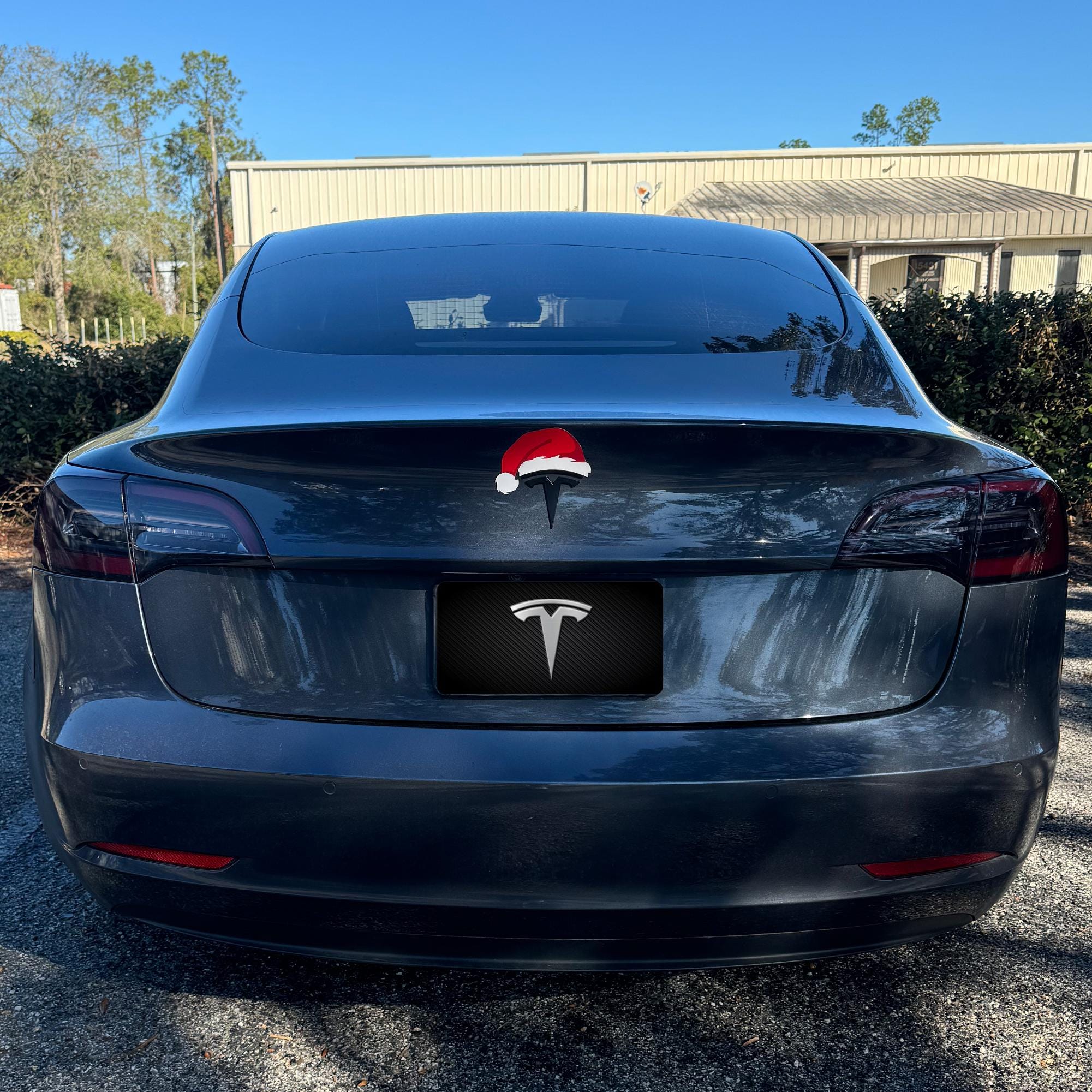 Tesla Christmas Car Magnet Accessory | Santa Hat Holiday Decoration ...