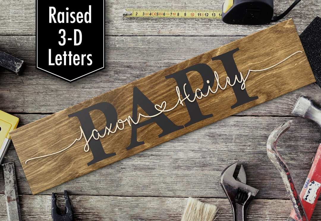 Personalized Papi Fathers Day Gift / Papi Father's Day Gift / Papi Sign ...