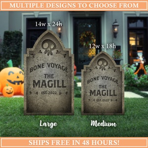 Halloween Tombstone Decoration | Custom Grave Yard Sign | Personalized ...