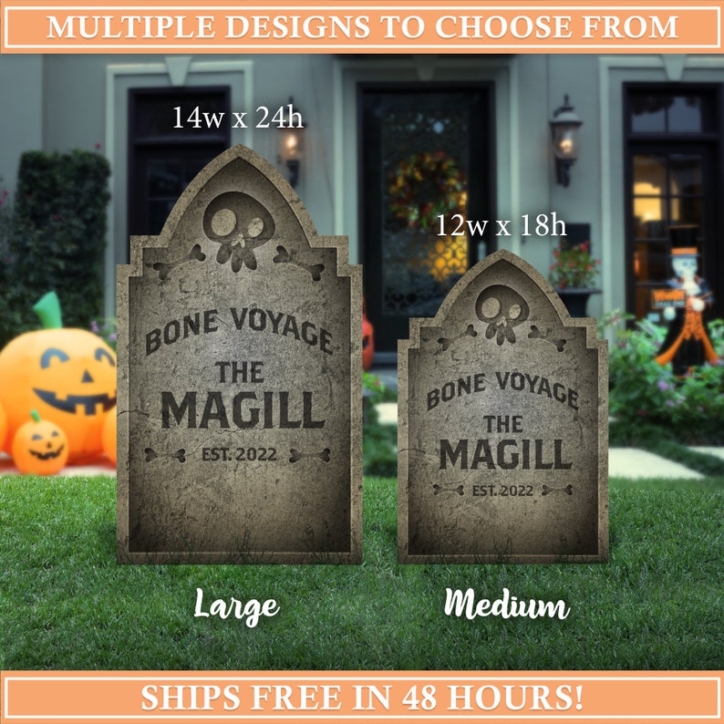 Halloween Tombstone Decoration | Custom Grave Yard Sign | Personalized ...