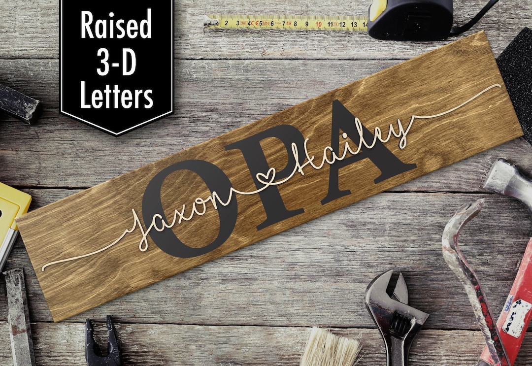 Personalized Opa Fathers Day Gift / Opa Father's Day Gift / Opa Sign ...