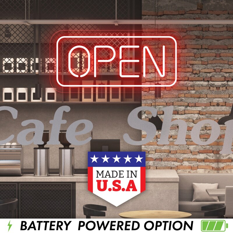 Lighted Open Sign - Etsy