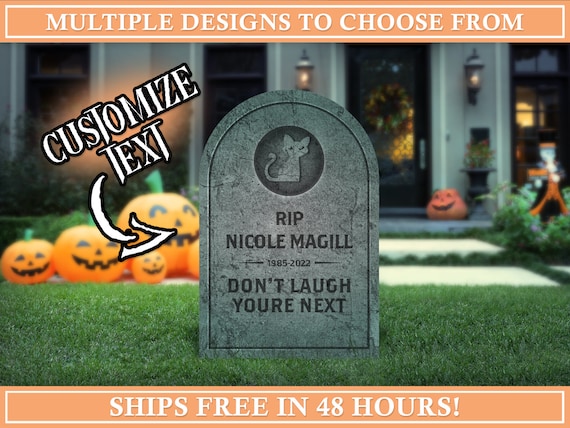 Personalized Tombstone Halloween Decoration Custom Grave - Etsy