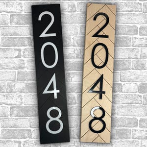 House Number Address Sign | Vertical House Numbers | New Home Decor ...
