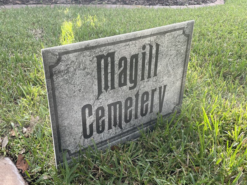 Custom Last Name Cemetery Grave Yard Sign | Halloween Decoration ...