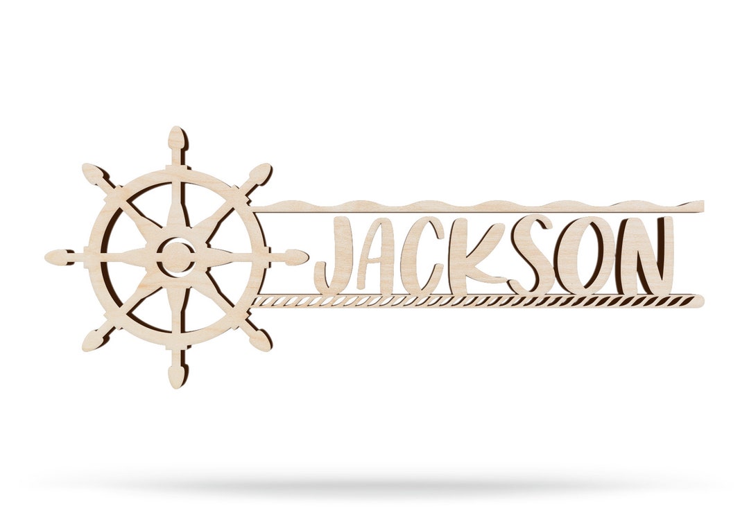 Custom Nautical Theme Sign, Baby Name Sign, Ocean Theme, Wood Sign ...