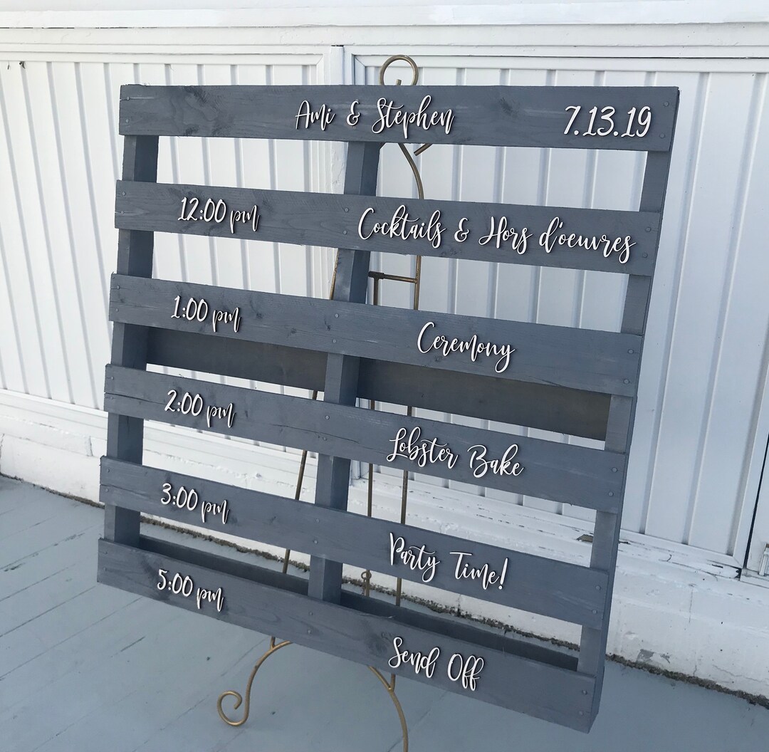 DIY Wedding Decor / Alternative Wedding Program Sign / Bridal Party ...