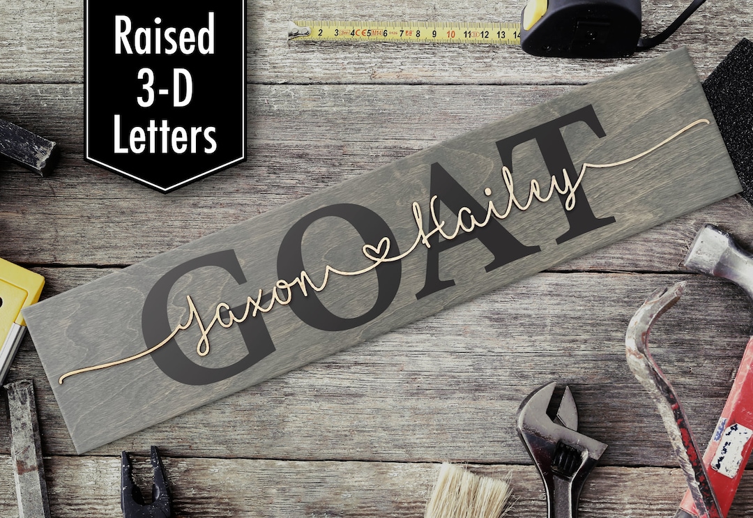 Personalized Goat Fathers Day Gift / Goat Father's Day Gift / Goat Sign ...