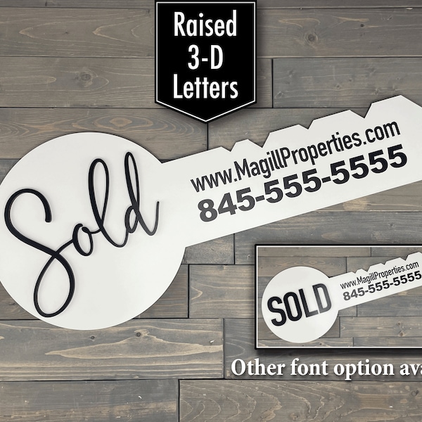 Realtor Sold Sign - Etsy