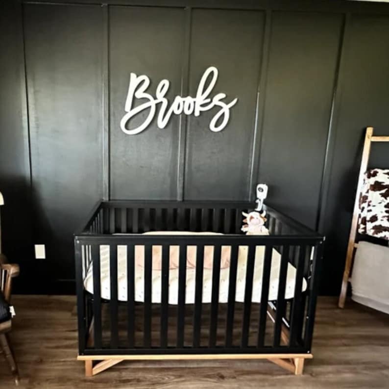 Cutout Baby Name Sign: Custom Wood Nursery Decor - Etsy