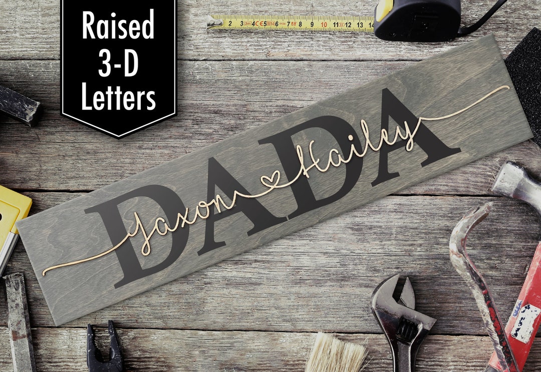 Personalized Dada Fathers Day Gift / Dada Father's Day Gift / Dada Sign ...