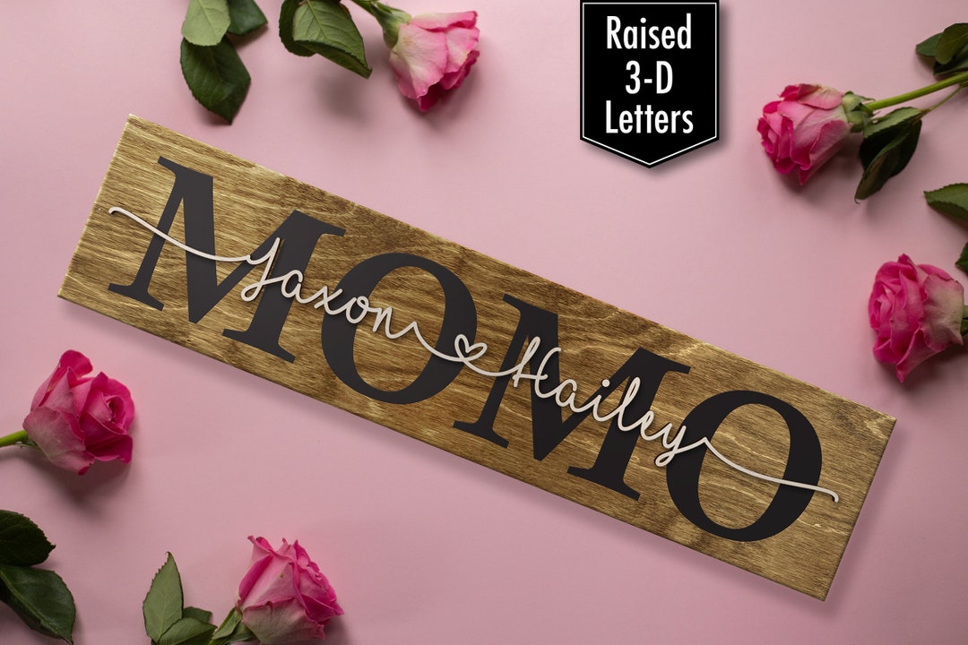 Momo Mothers Day Gift | Momo Sign | Gift for Momo | Rustic Sign for ...