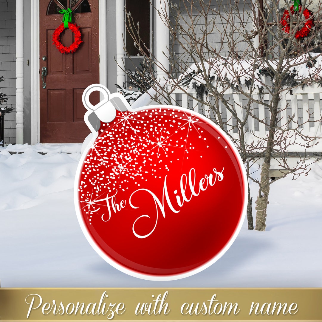 Personalized Christmas Ball Decoration | Holiday Ornament | Family Name ...