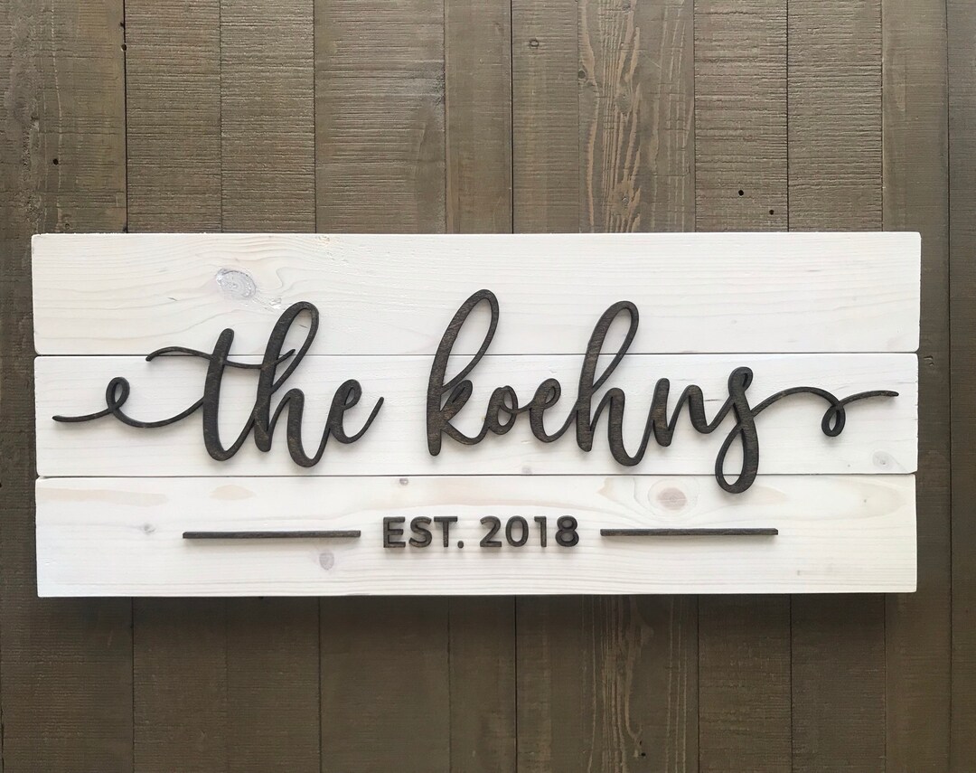 Wedding Gift | Family Name Sign | Bridal Shower Gift | Wedding Sign ...