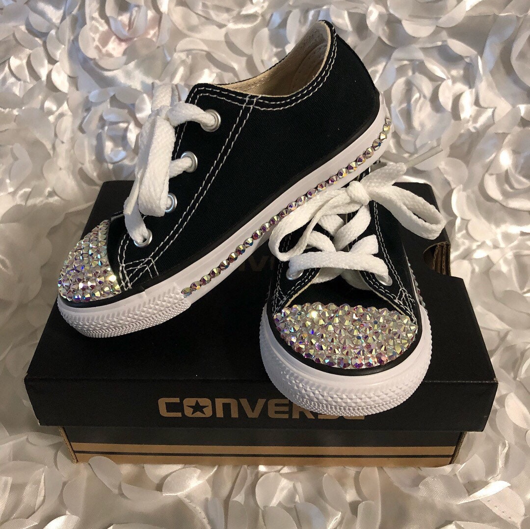 Girls Converse Blinged Out Shoes - Etsy