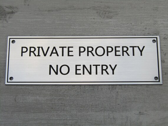 Private Property No Entry Gate Sign | Etsy