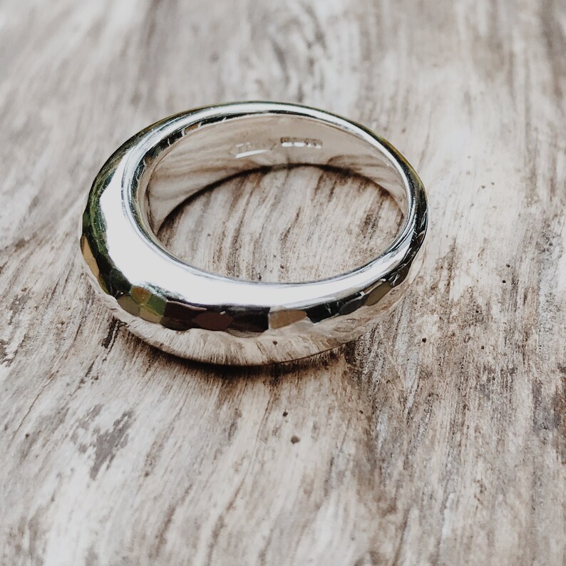 Chunky sterling silver ring handmade solid silver ring | Etsy