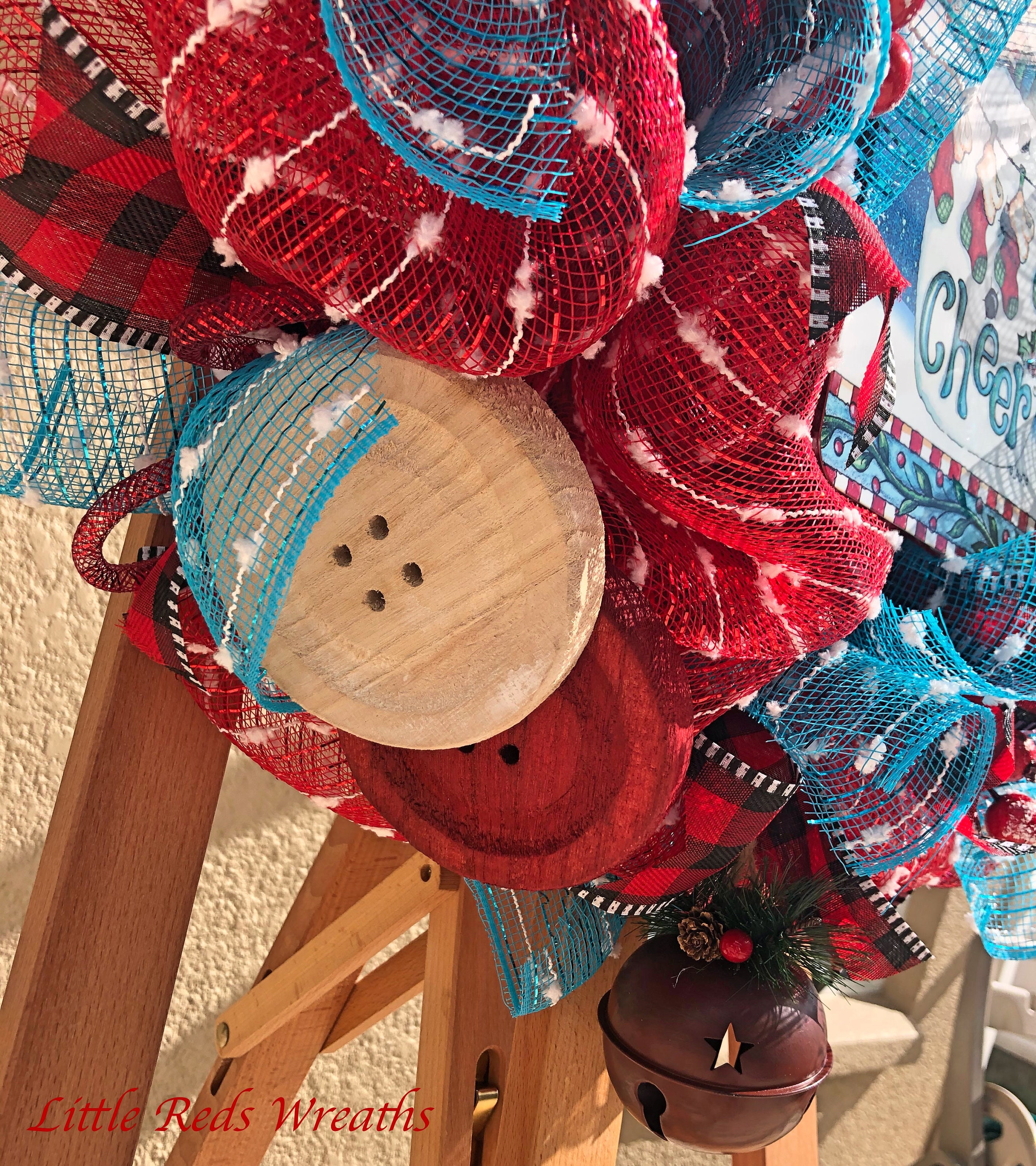 Snowman Cheer Holiday Wreath - Etsy