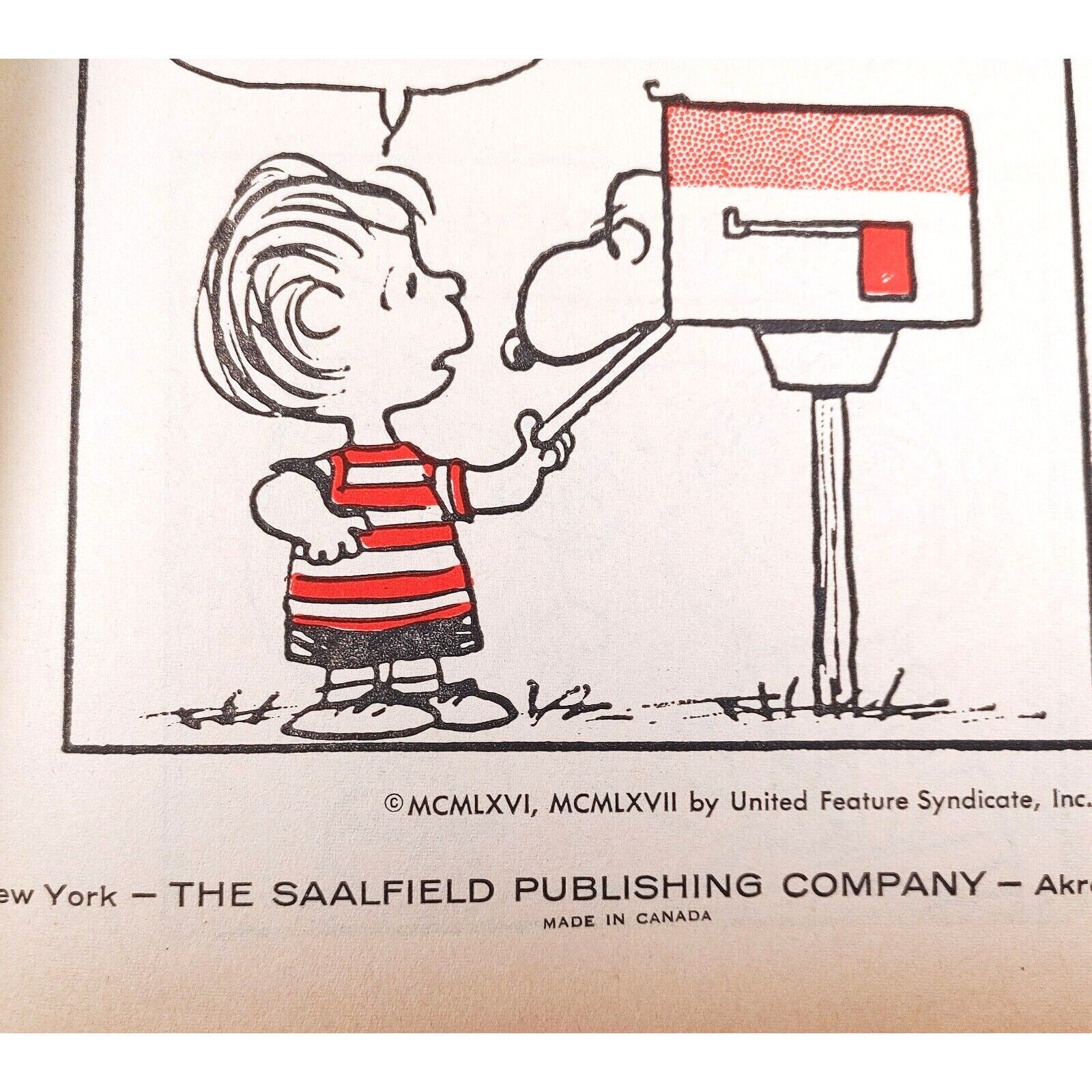 PEANUTS Coloring Book Featuring LINUS Charles M Schulz 1967 Saalfield ...