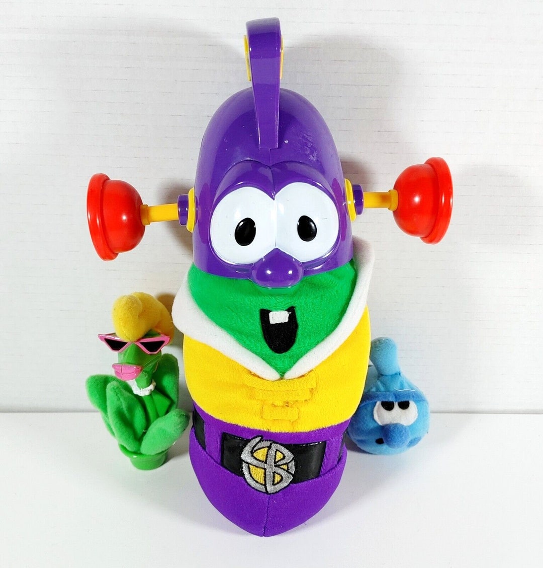 Veggietales Larry Boy Talking Plush W/ Super Suction Ears & - Etsy