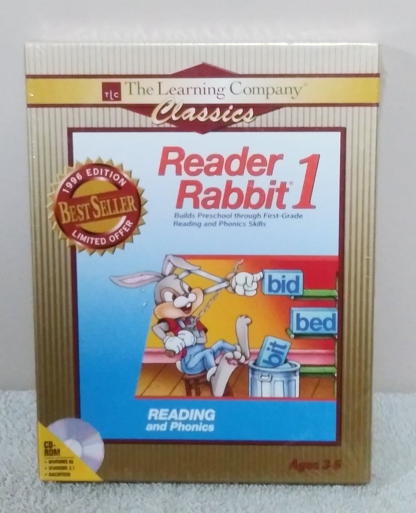 Reader Rabbit 1 Learning Company 1996 Edition Reading and | Etsy