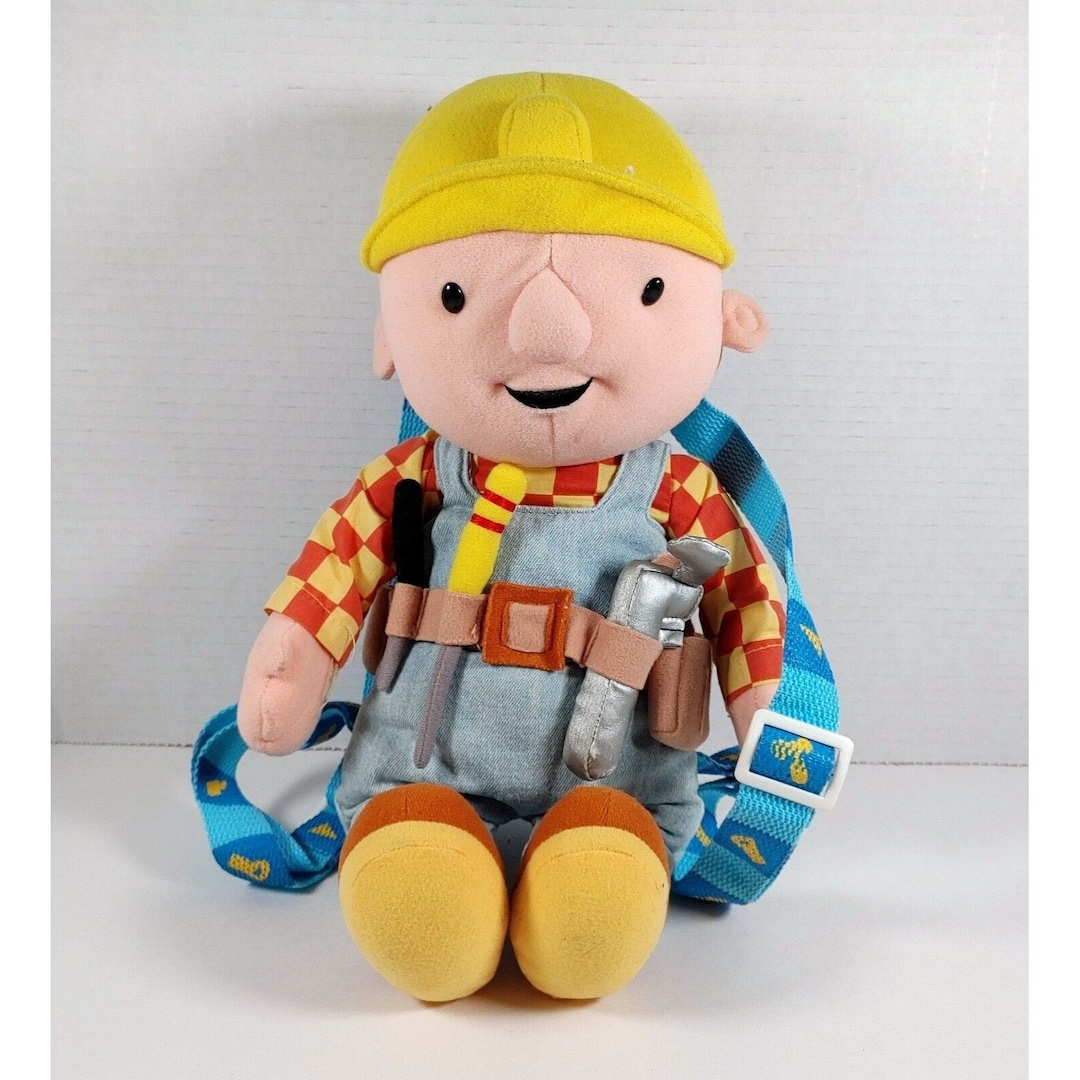 Bob the Builder Backpack Plush Stuffed Back Bag Vintage 2001 - Etsy