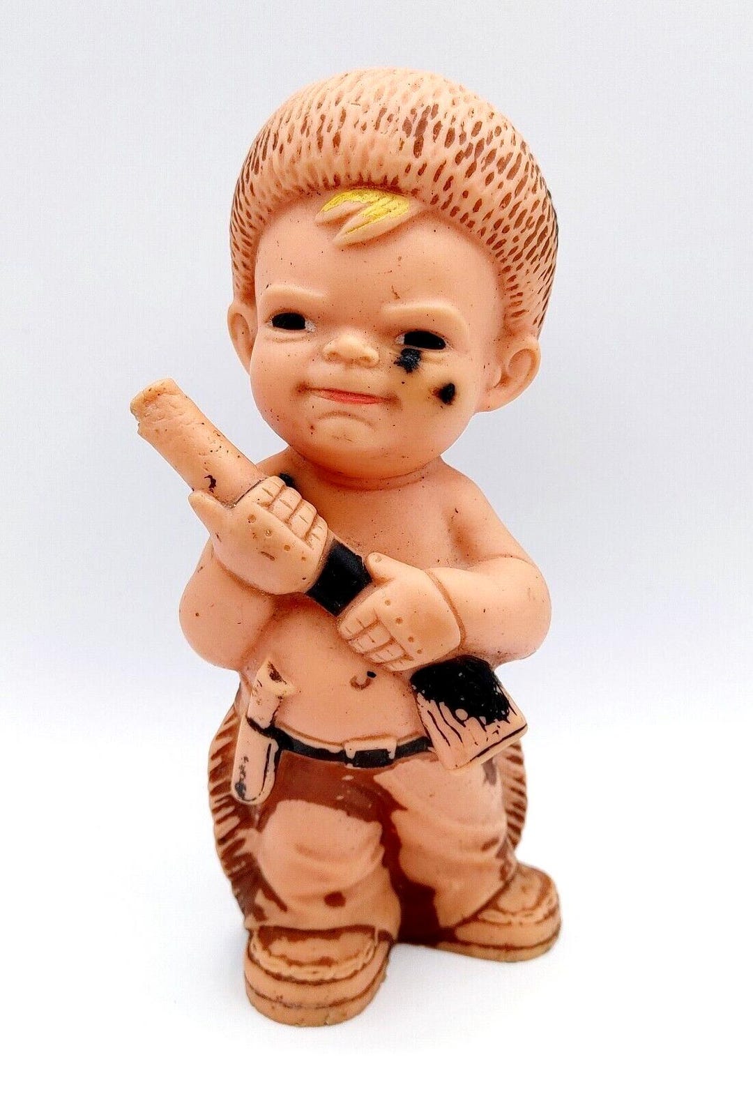 Vintage 1950s Spunky Baby Davy Crockett Rubber Squeak Kids Toys 7.5" - Etsy