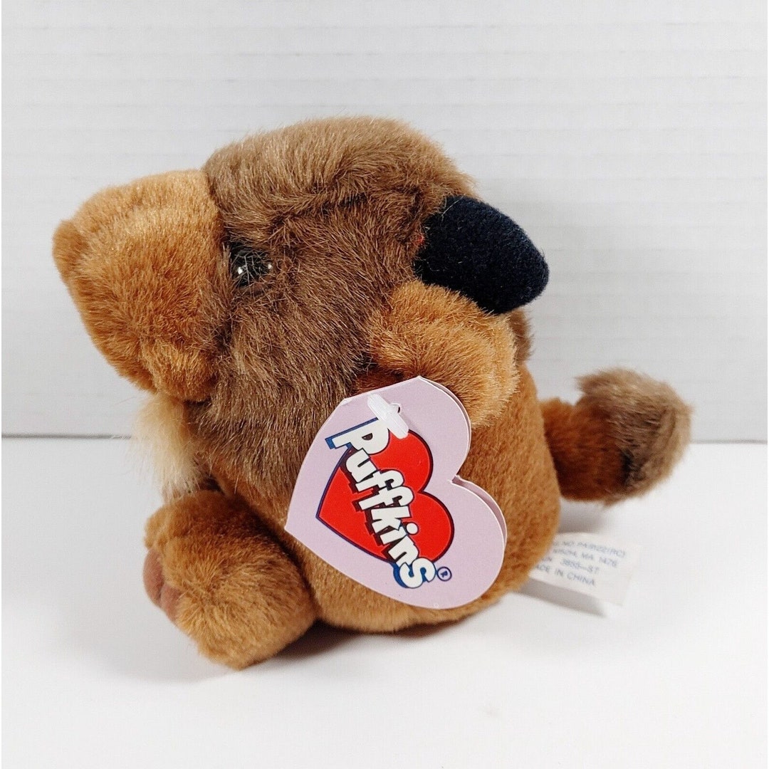 Vintage Swibco 1997 Puffkins Biff the Bull Brown Plush Stuffed Animal ...