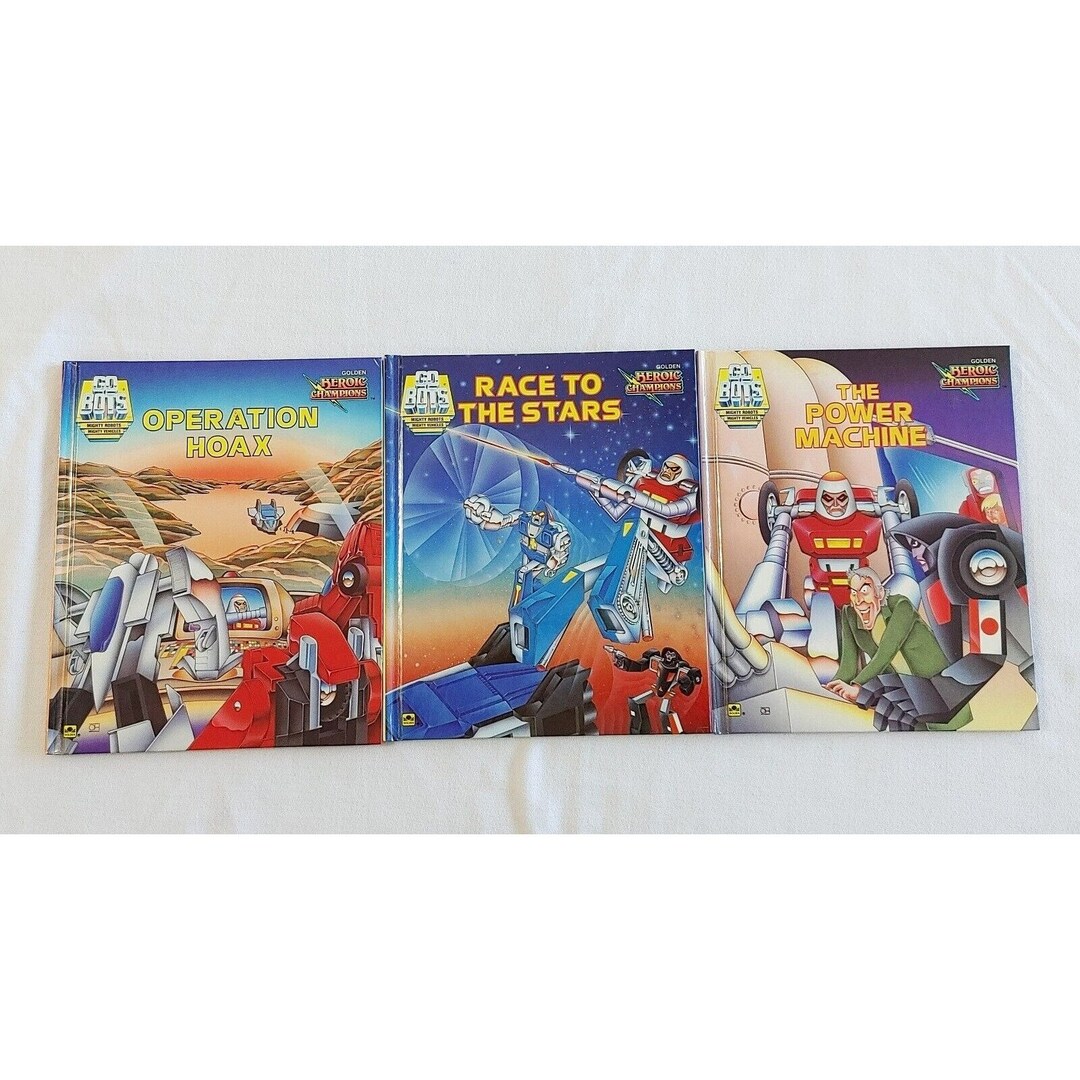 Lot 3 Vintage Gobots Golden Heroic Champions Books Hardcover 1985 - Etsy