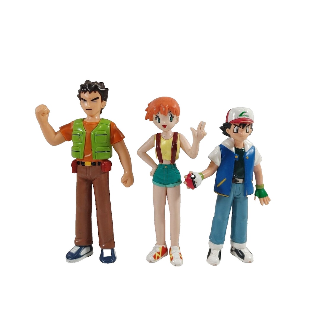 Pokémon 1999 Vintage TOMY Brock Misty and Ash Figures 5-6 Inches Rare No Stands - Etsy