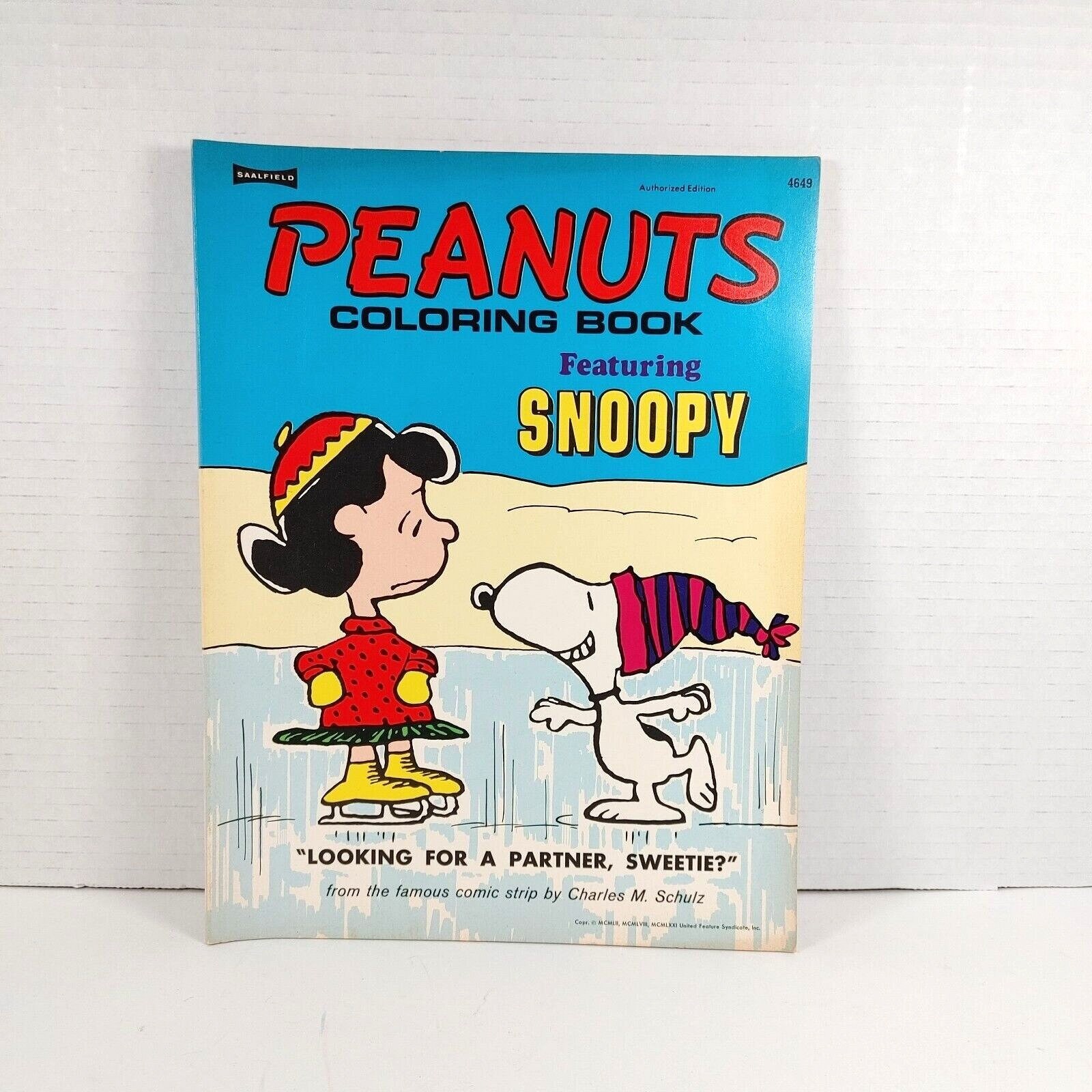 Peanuts Coloring Book Featuring Snoopy Uncolored 1972 - Etsy