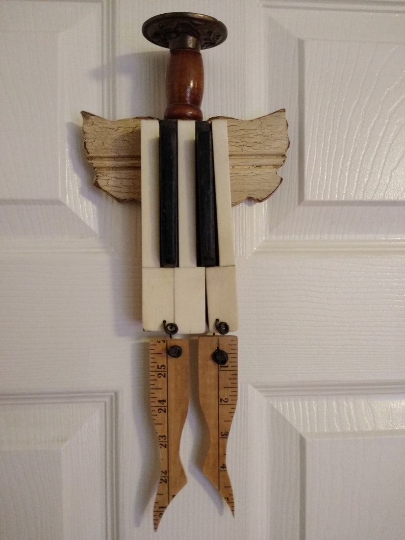 Music Lover Handcrafted Upcycled Vintage Piano Key Angel Art | Etsy