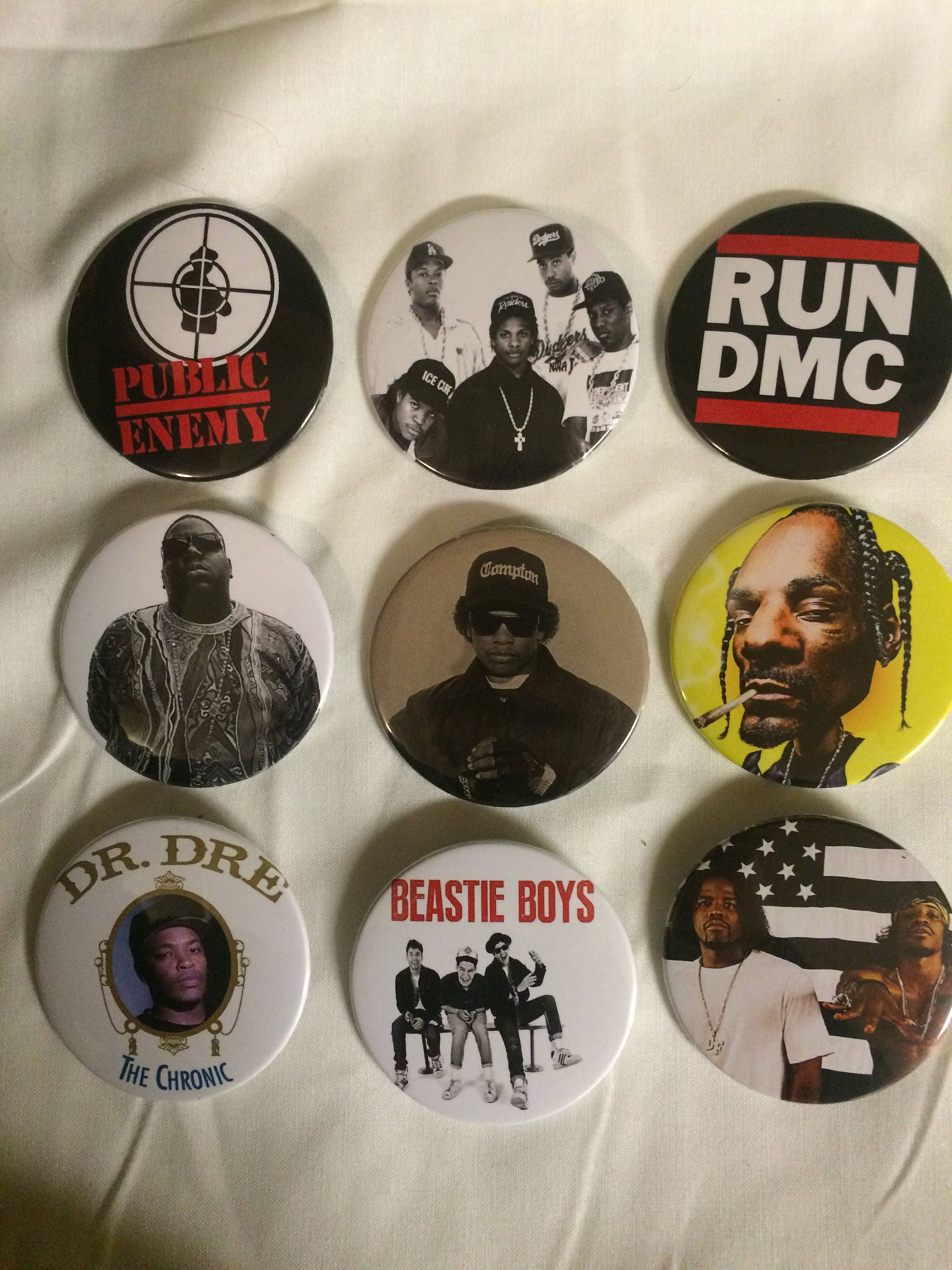 Large hip hop rap buttons pins badges: NWA Biggie Smalls | Etsy