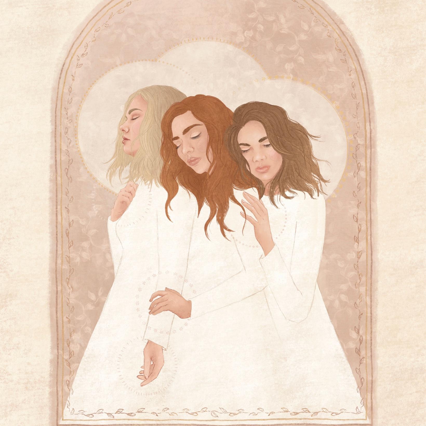 Lean on Me Sister Print | LDS Artwork | Three Sisters Painting ...