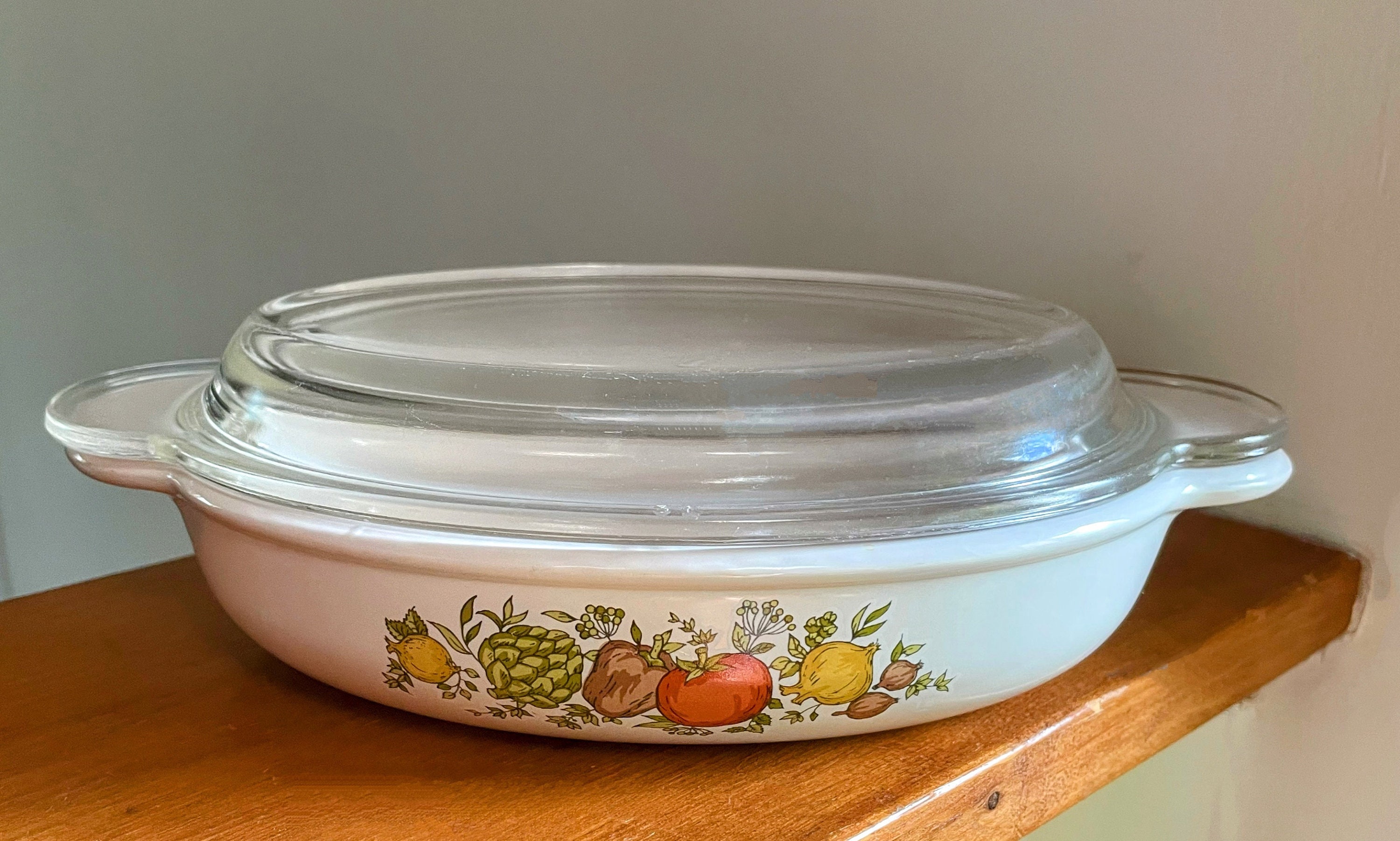 TWO Corning Ware 400ml Spice of Life Pyrex Personal Casserole Dishes ...