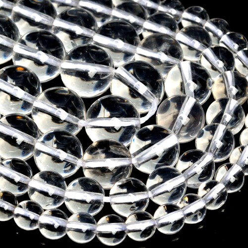 Natural Rock Crystal Beads 4mm 6mm 8mm 10mmclear Quartz - Etsy