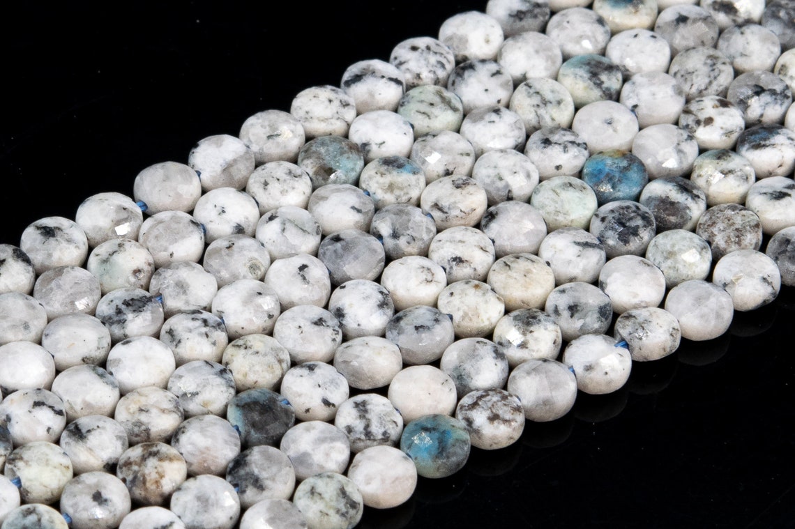 Genuine Natural K2 Stone Loose Beads Grade A Faceted Flat Round Button ...
