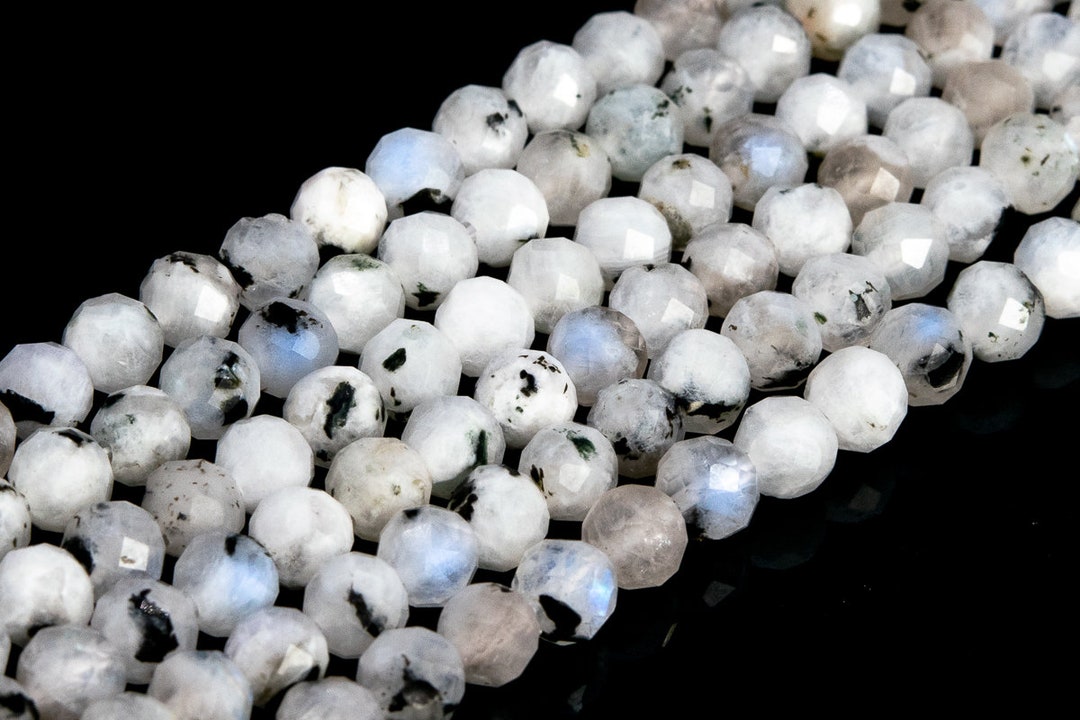 Genuine Natural Multicolor Moonstone Tourmalinated Loose Beads India ...
