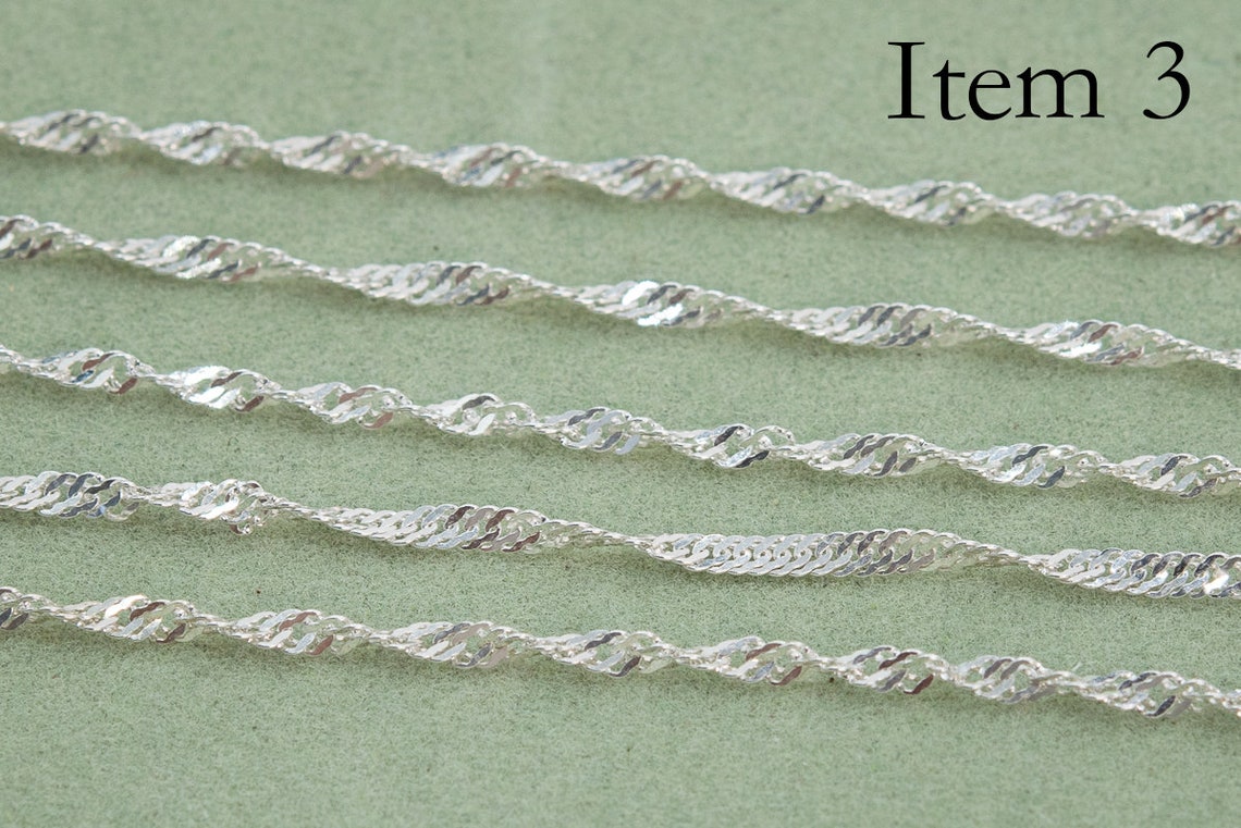 12 Inches / 1 FT Sterling Silver Chain for Jewelry Making | Etsy